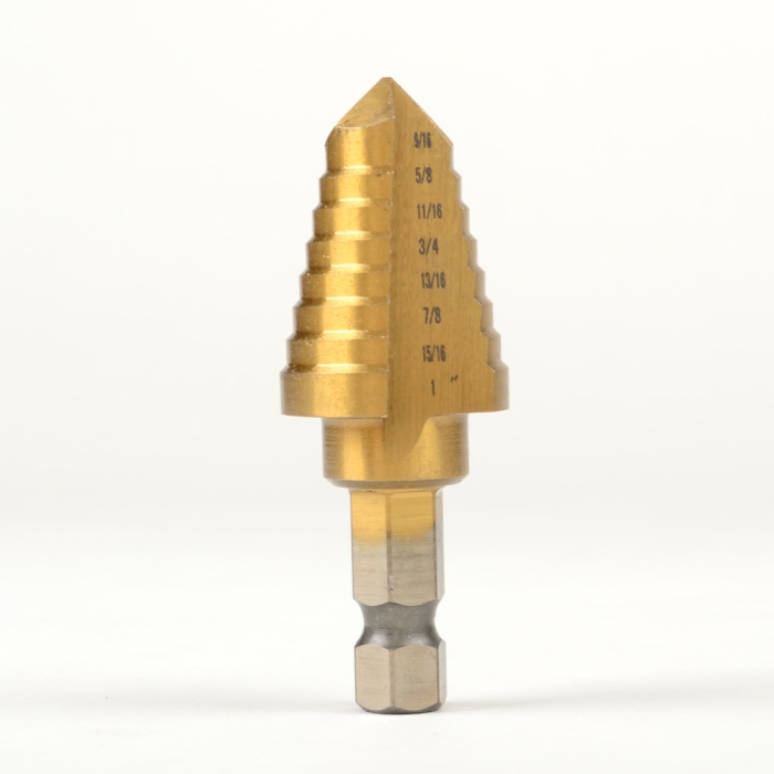 Titanium Step Drill Bit 9/16" To 1"